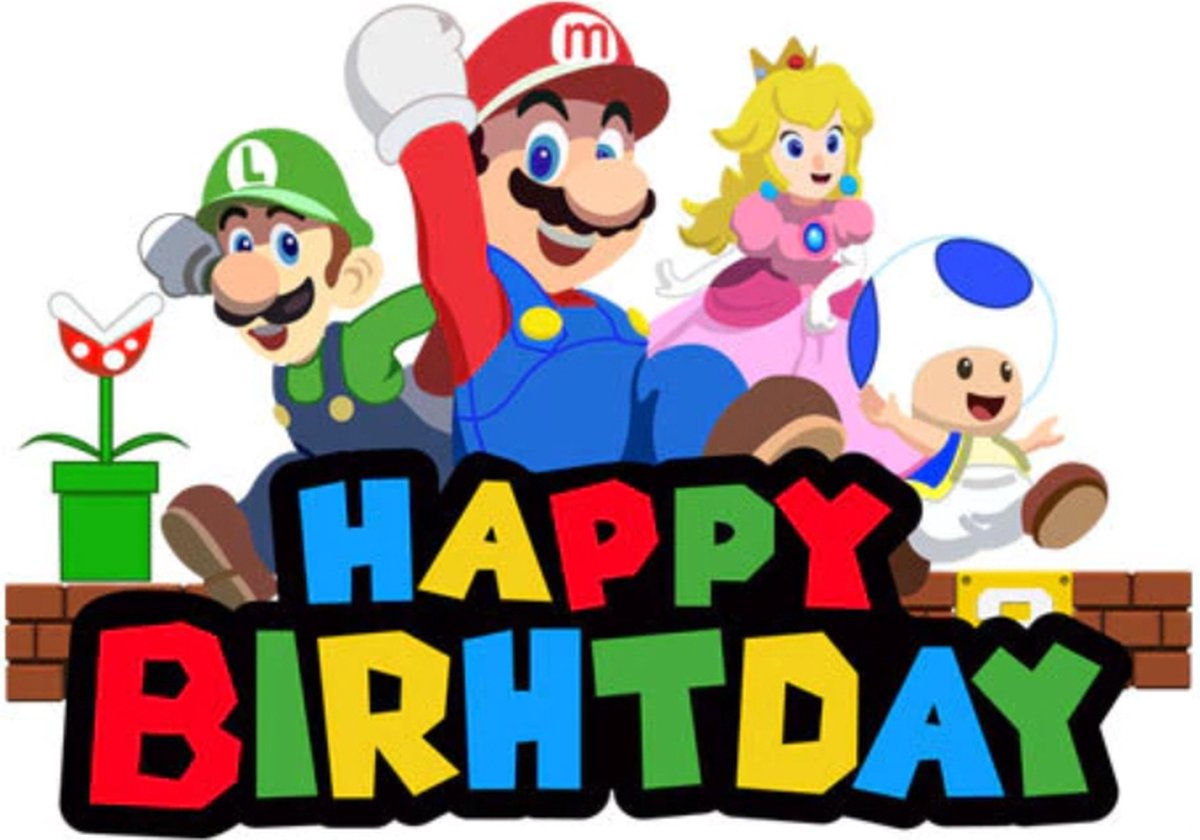 Super Mario Taart Versiering - Taart Topper - Mario - Luigi - Super ...