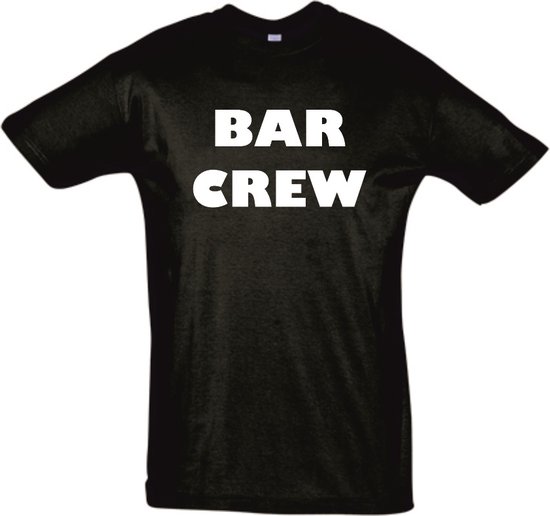 T-Shirt Bar Crew / personeel tekst zwart heren S | bol.com