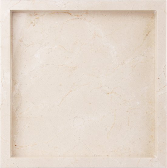 Marmer - dienblad - beige marmer - 30x30cm - rond marmer dienblad ...