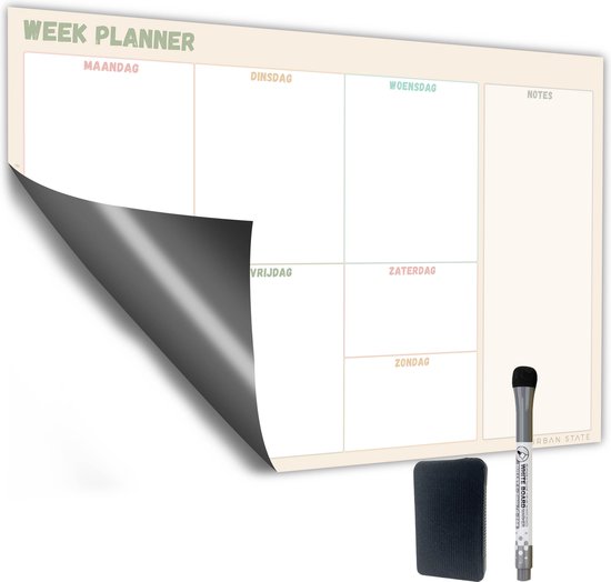 Magnetische weekplanner whiteboard (1) - planner magnetisch - planbord ...