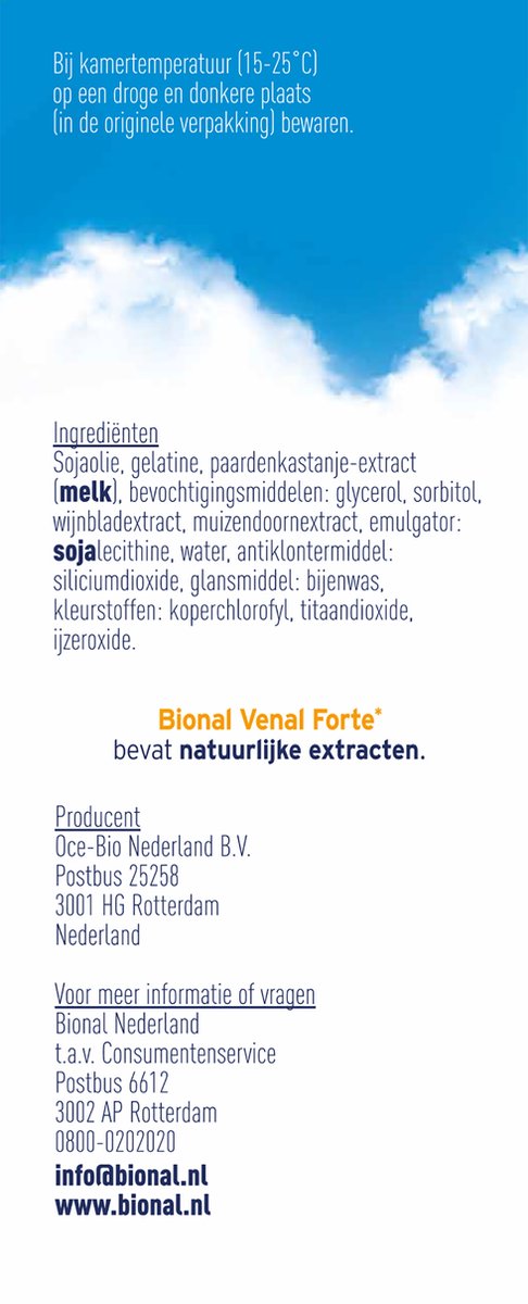 Bional Venal Forte - Supplement - Bij zware vermoeide benen ...