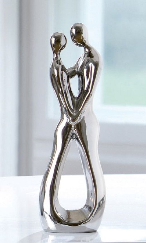 Beeld Liefde - beeld geliefden - beeld man vrouw - Zilver - Decoratie ...