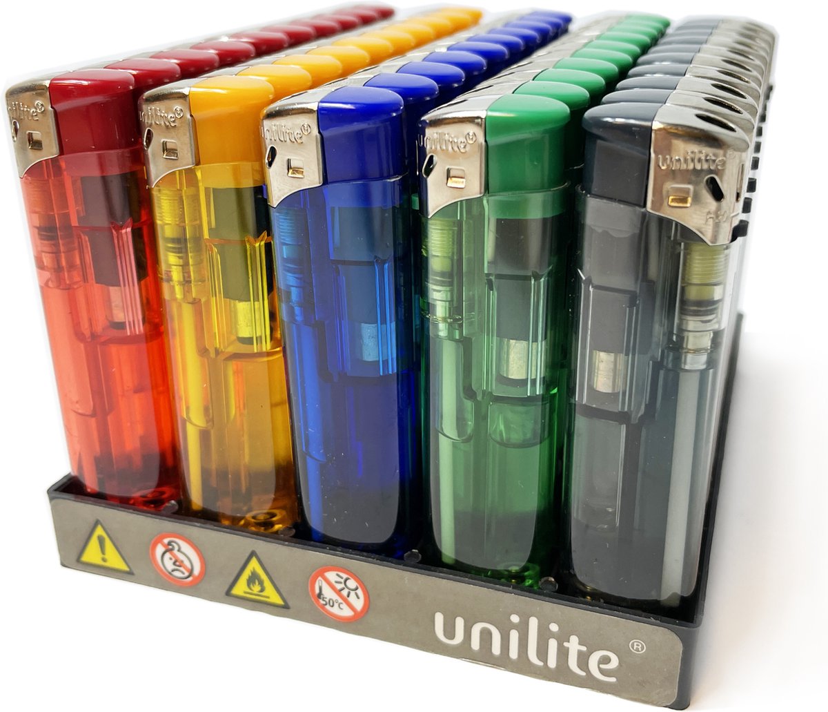 Klik aanstekers 50 in tray navulbaar- Unilite aansteker deal lighters ...