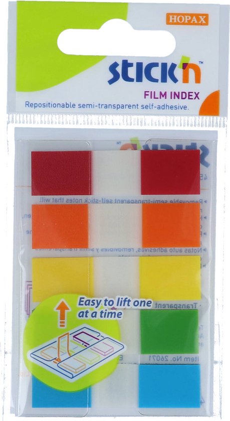 Stick'n Index tabs z-note - 45x12mm - 100 bladwijzer tabs | bol