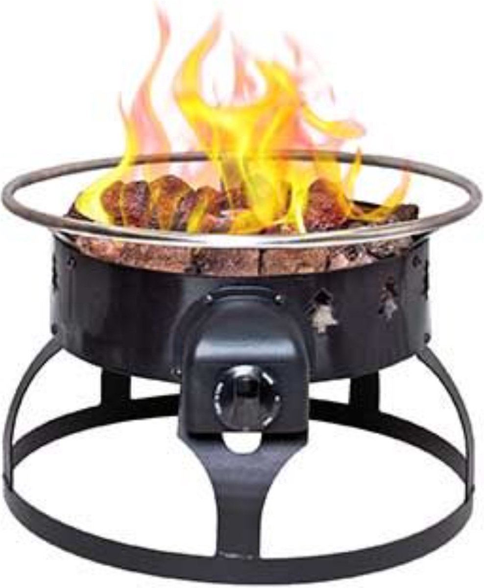 CampChef redwood vuurtafel gashaard of fire pit 30mb, rond met draagtas ...