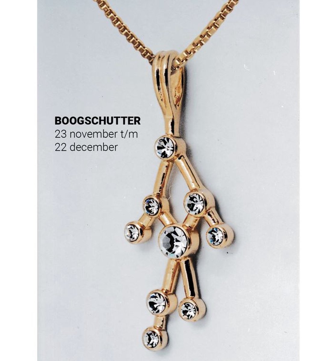 BOOGSCHUTTER sterrenbeeld ketting - gouden hangertje met de exacte ...