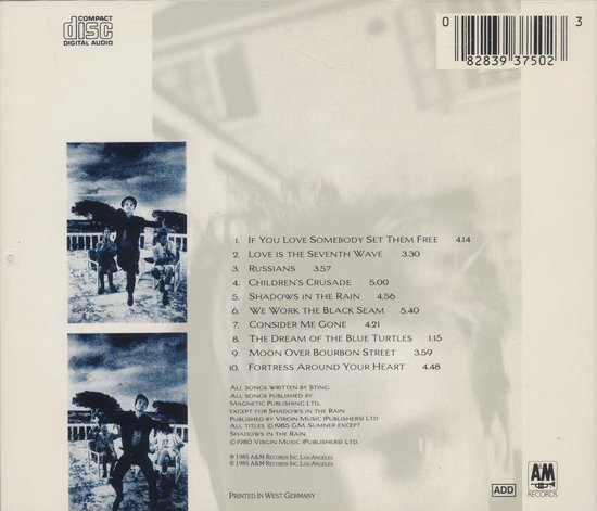 STING - DREAM OF THE BLUE TURTLES (CD), Sting | CD (album) | Muziek ...
