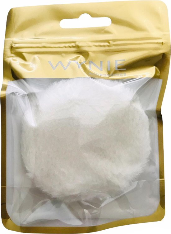 Wynie - Fluffy make-up spons / Poederdons - Wit | bol