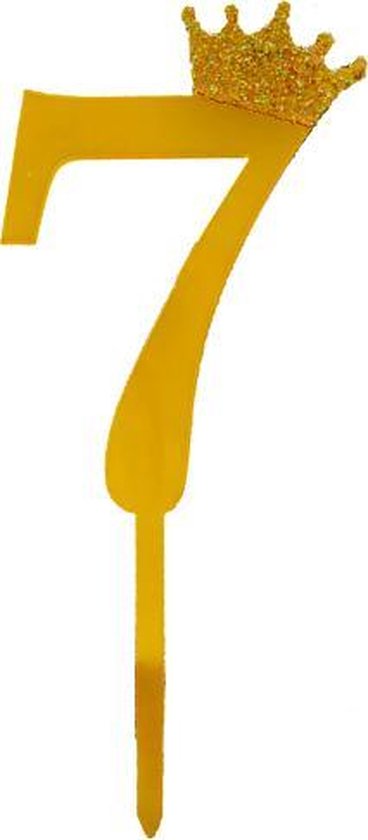 Cake - Taart Topper Cijfer 7 Goud Klein. Taartdecoratie. Tasty Me ...