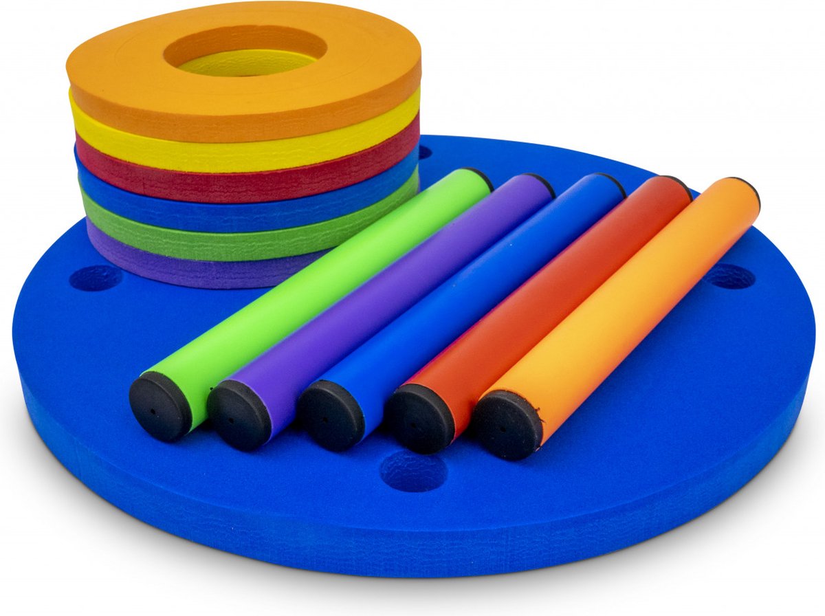 Ringwerpspel | Foam | | Ring Werpen | Binnen en buiten | 5 palen | 12 ...