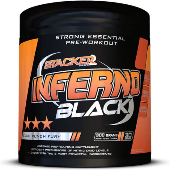 Pre-Workout - Stacker2 Inferno Black 300g - Orange | bol.com
