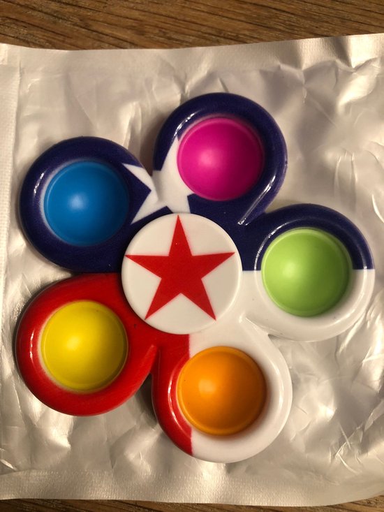 Fidget- Simple Dimple - Popit - Spinner- ster rood - TikTok - Fidget ...