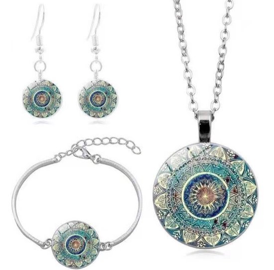 SALE - Sieraden set dames – Ketting – Oorbellen – Armband - Staal ...