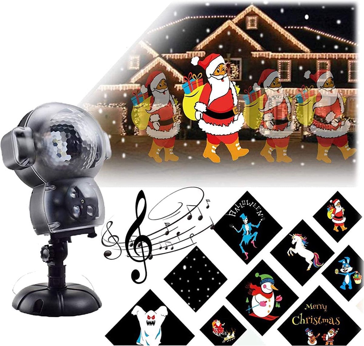 MINPE - Eenvoudige Kerst Projector - Laser Lichten voor Binnen en ...