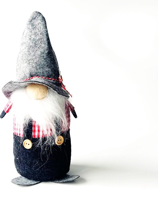 Kerst - Kabouter - Gnome - Grijs - 29 cm - Hoed - Hat | bol.com