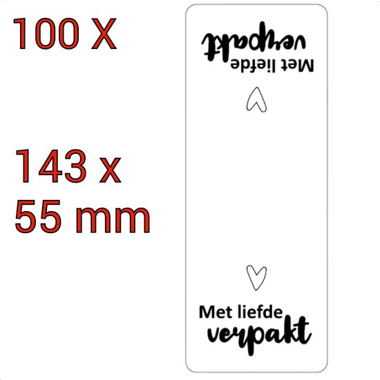 100 Sluitstickers-Sluitzegel voor Dozen-Bedankt Stickers-Met Liefde Verpakt... | bol