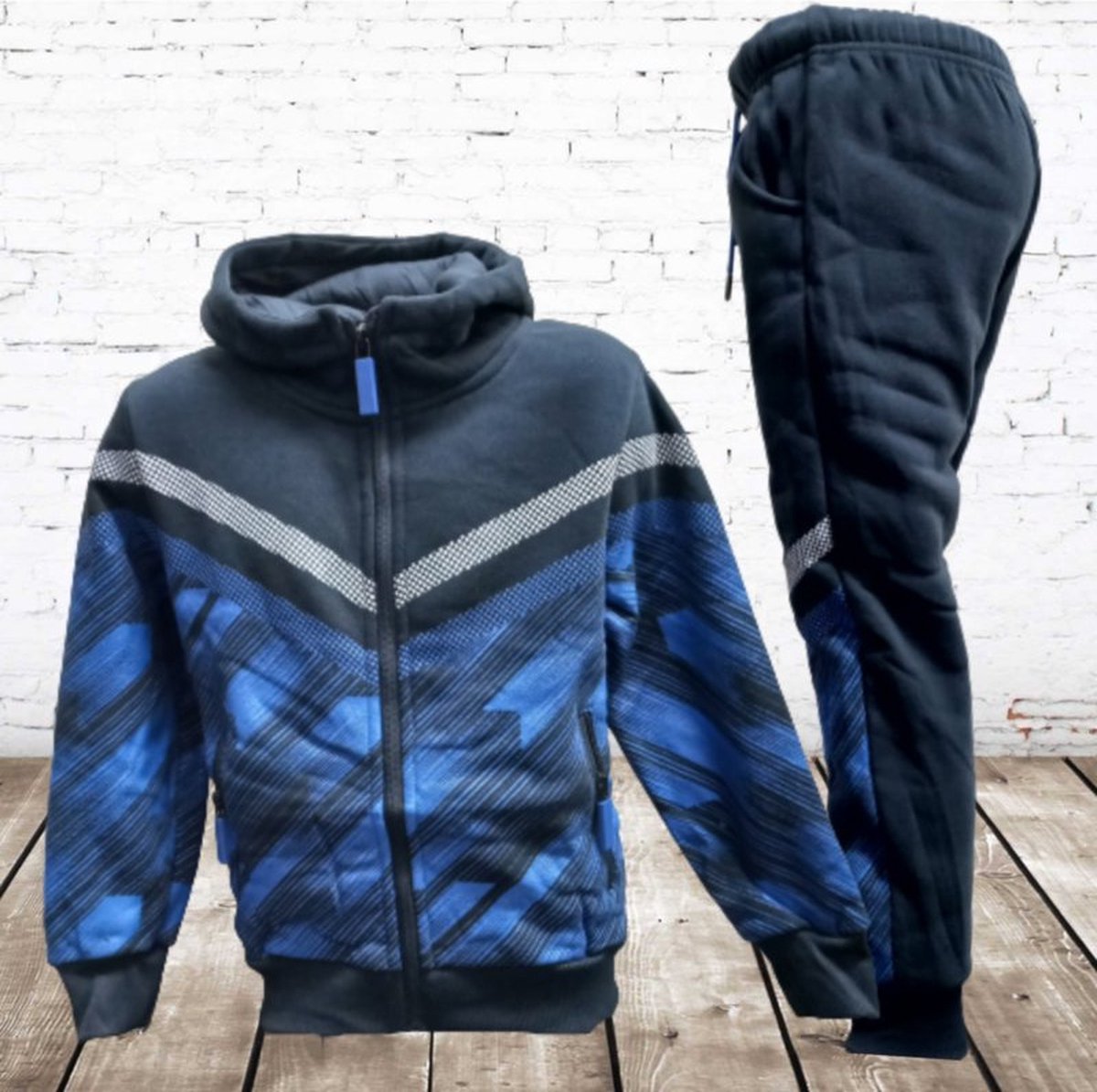 Kinder joggingpak blauw 375 -s&C-134/140-Joggingpakken en huispakken ...