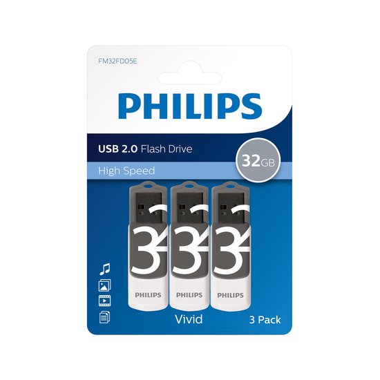 Philips Vivid Edition USB Stick 32GB - Draaidop, 3-pack | bol.com