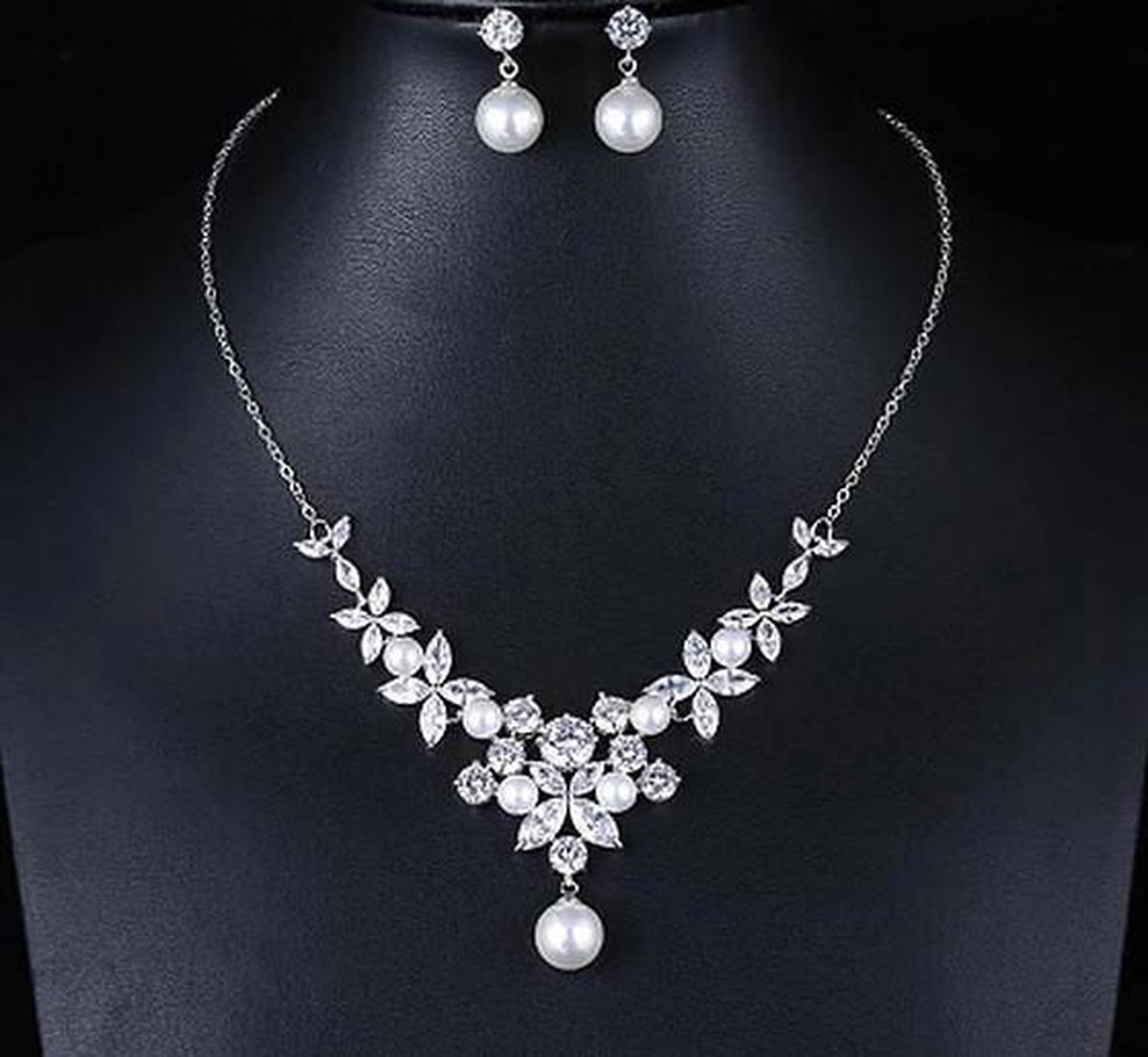 Zirkoon Luxe Ketting En Oorbellen Sieraden Sets Voor Dames | bol.com