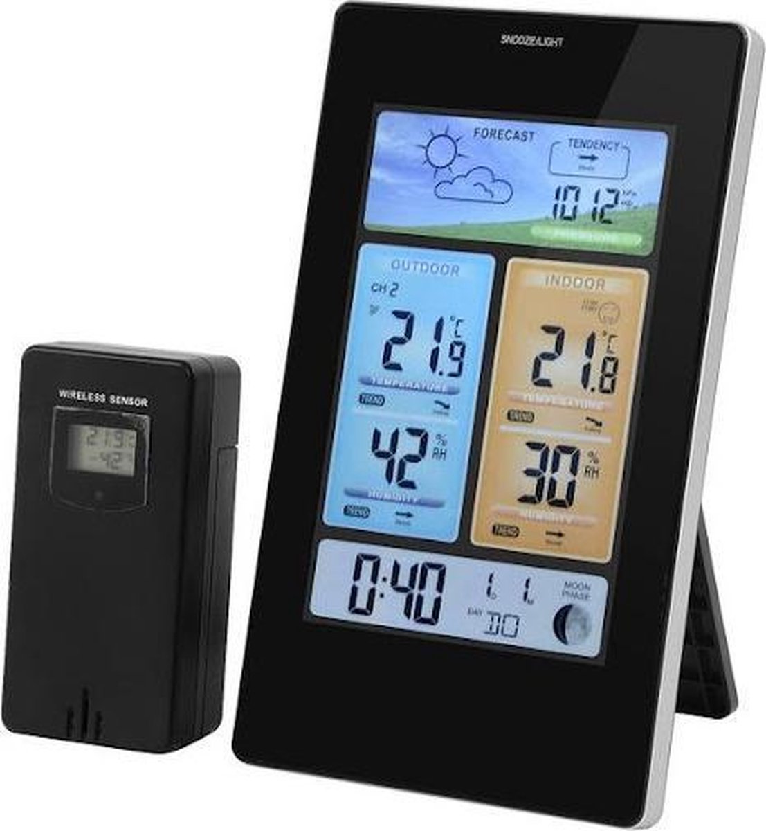 Nortec draadloos weerstation | Indoor & Outdoor | met buitensensor ...