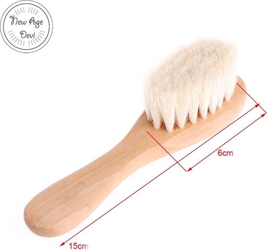 Babyborstel - Houten babyborstel - Hout - Babyborstel hout - Zachte ...