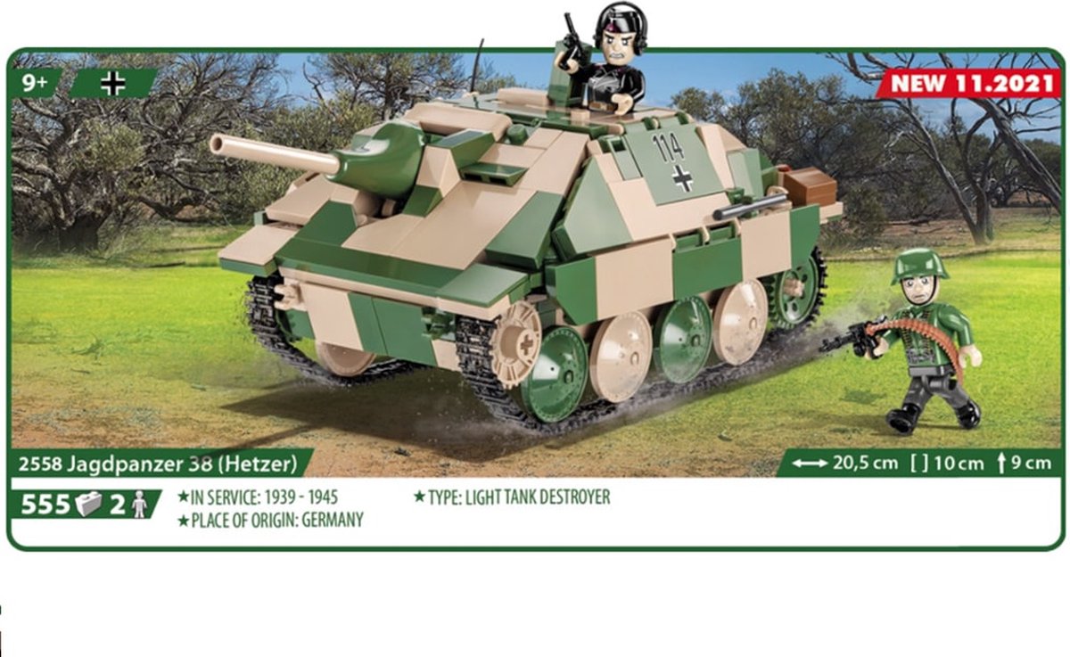 COBI World War II: Jagdpanzer38(t) tankjager (Hetzer) | bol.com