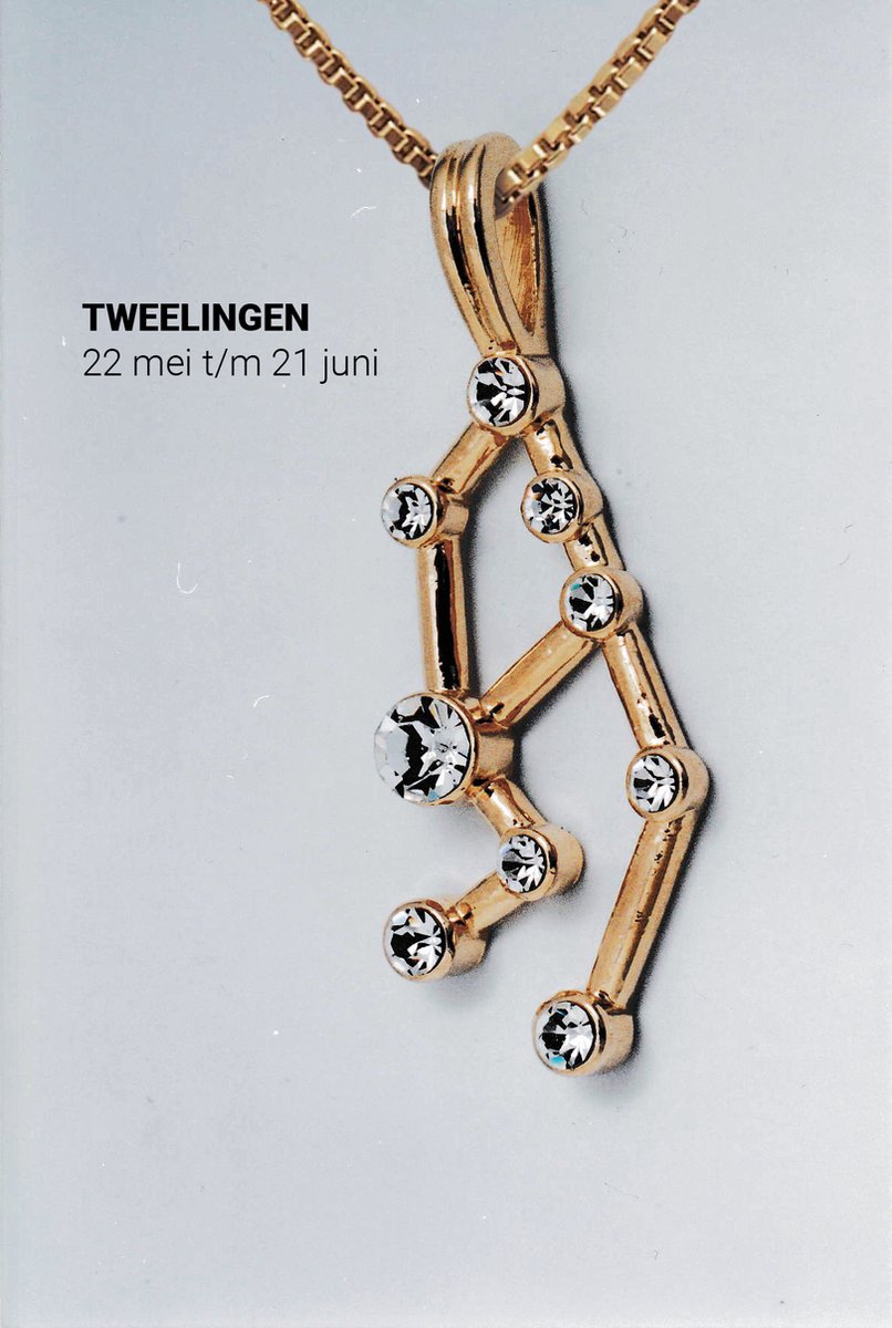 TWEELING sterrenbeeld gouden hangertje met de exacte stand van je ...