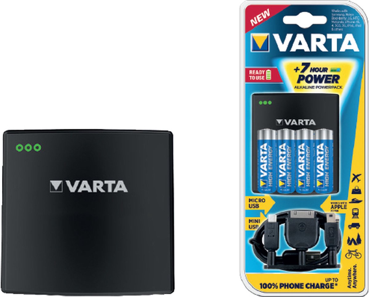 Varta Alkaline Powerpack powerbank Zwart | bol.com