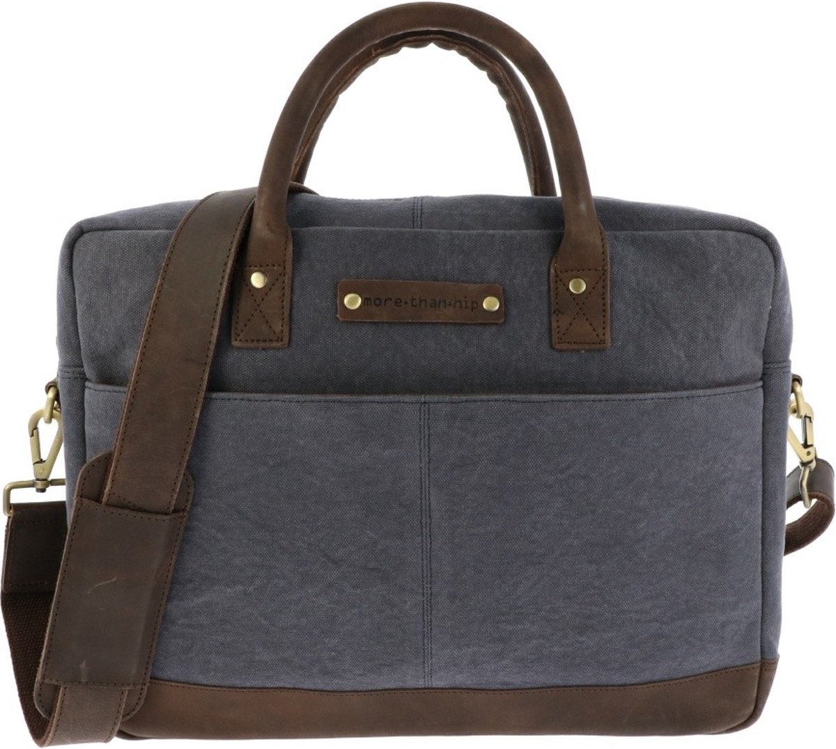 Ruime Werktas met Laptopvak 15.6'' Inch - Canvas Laptoptas ...