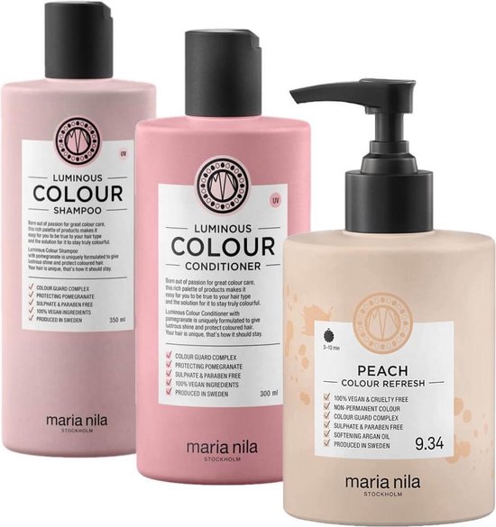 Maria Nila Luminous Colour Refresh Set Peach | Colour Refresh Peach 9. ...