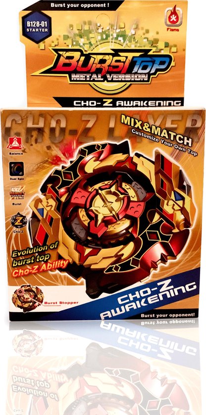 Bursttop Metal Version B128-01 - Spin Tollen - Blades - Compleet Met Launcher - Cho-Z... | bol.com