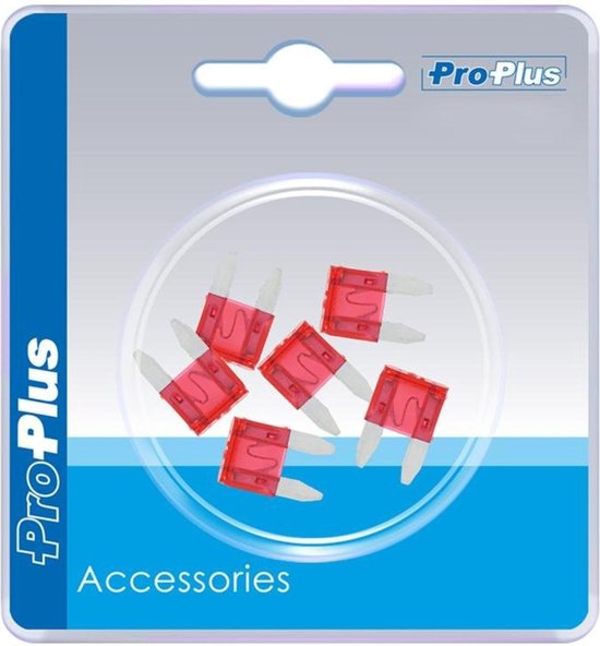 ProPlus Mini autozekeringen - 10 ampère - rood - 6 stuks | bol