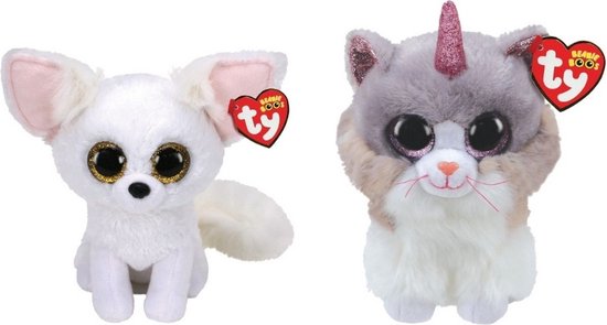 Ty - Knuffel - Beanie Boo's - Phoenix Fox & Asher Cat | bol.com