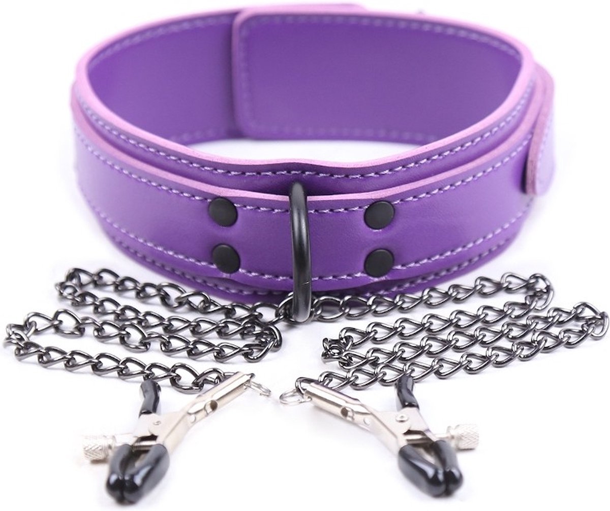 Jamais ennuyeux - Pinces à mamelon à seins avec collier - violet | bol.com