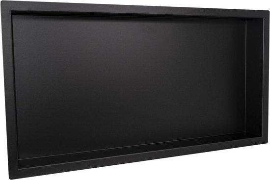 Mat zwart RVS Inbouwnis 30x60x10cm | bol.com
