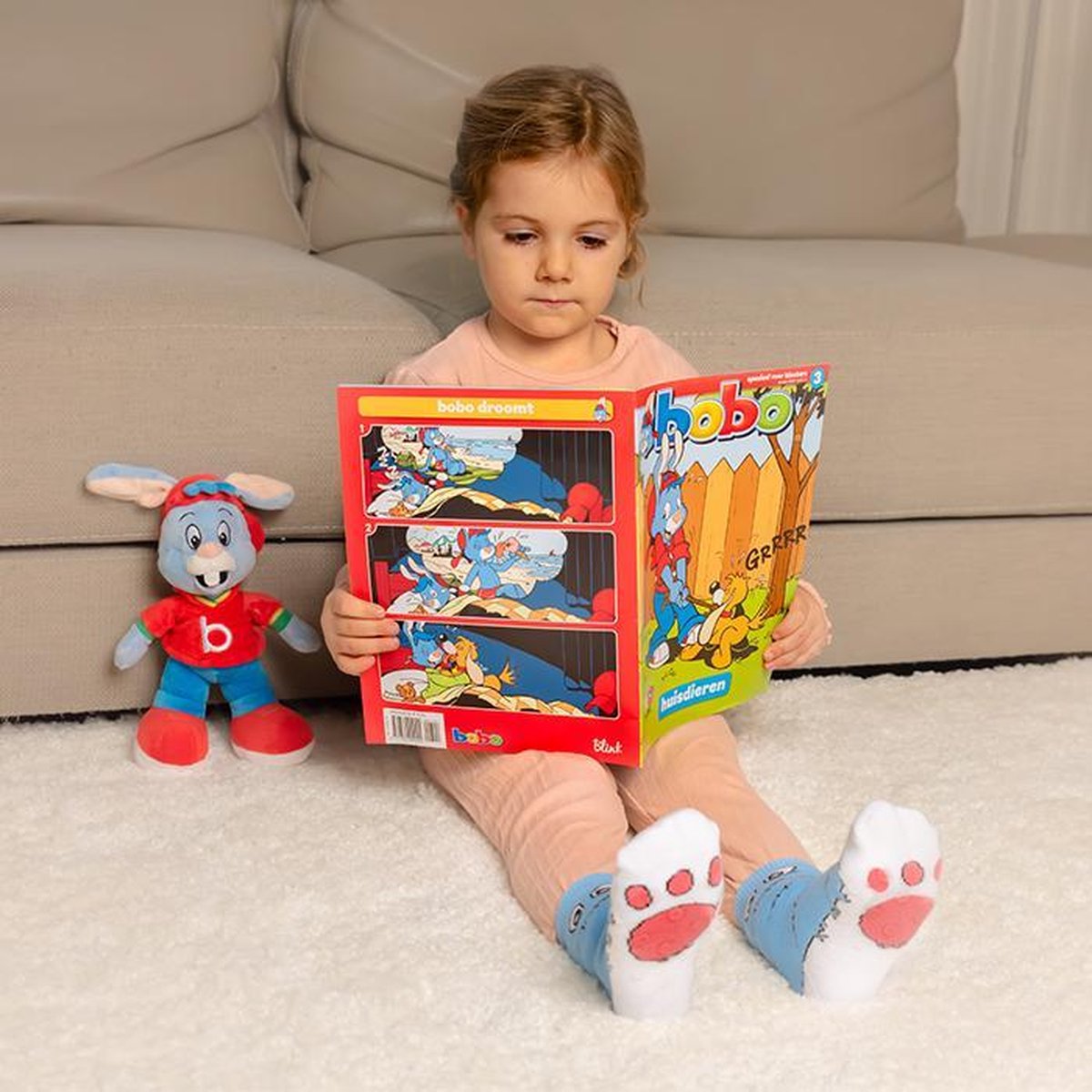 Bobo Knuffel Konijn - Pluche - 20cm | bol.com