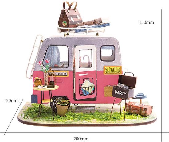 Robotime® Modelbouw Bouwpakket Caravan - Voor Volwassenen - Inclusief ...