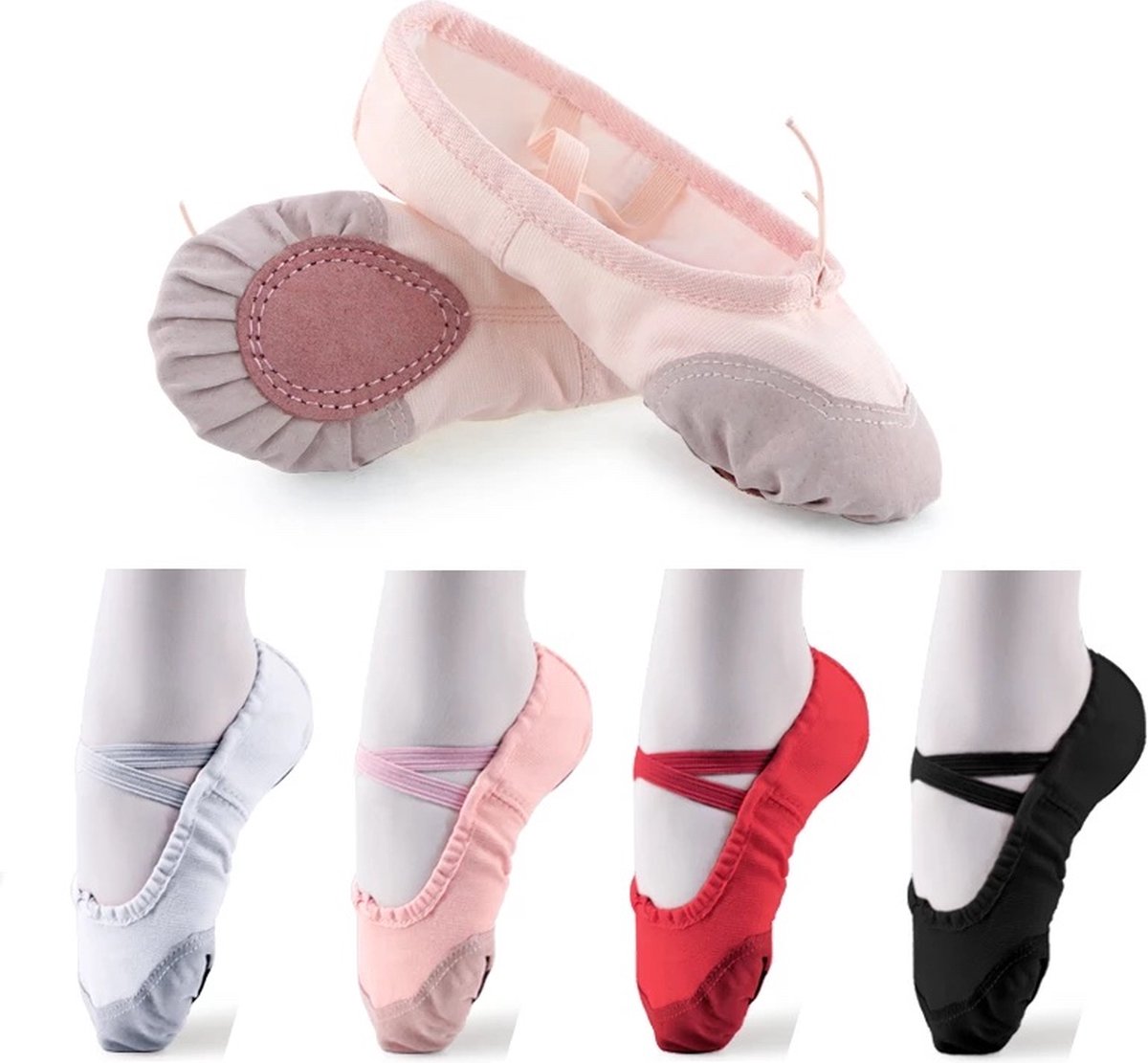 Chaussures de ballet à semelle fendue KDA Sports - Katoen Wit - Taille 34 | bol.com