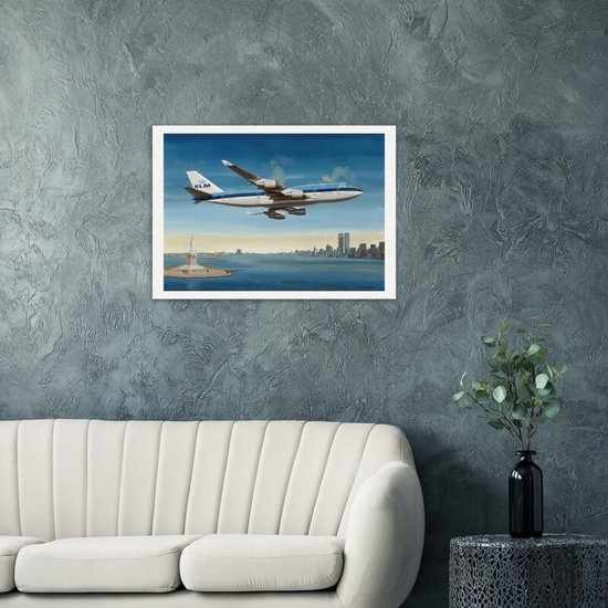 Thijs Postma - TP Aviation Art - Poster - Boeing 747-400 KLM Boven ...