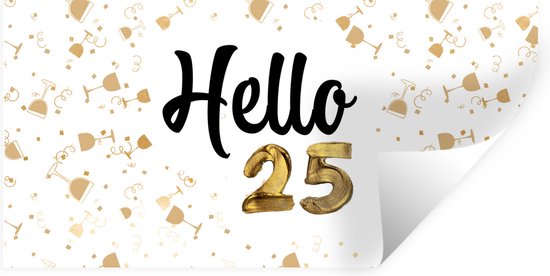 Muurstickers - Sticker Folie - Jubileum - 25 jaar - Feest - 160x80 cm ...