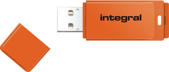 Integral Memory stick 64GB Neon Orange USB Flash Drive USB 2.0 ...