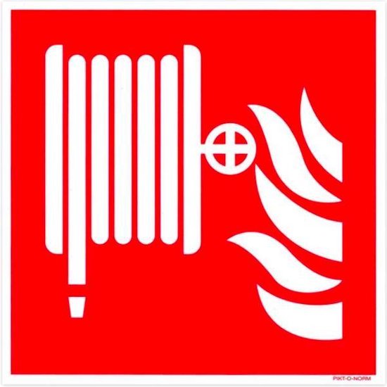 Pictogramme Fire bobine 20x20cm - polypropylène - Convient pour une ...