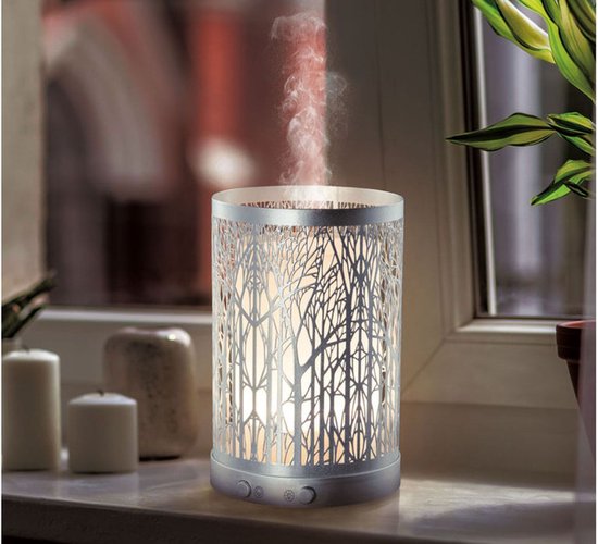 SILVERCREST® Aromadiffuser -windlicht-look - Zilver - LED licht | bol