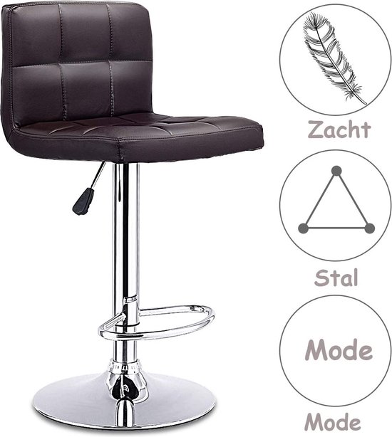 LUXGOODS barkrukken set van 2- barkruk- moderne draaibare verstelbare ...
