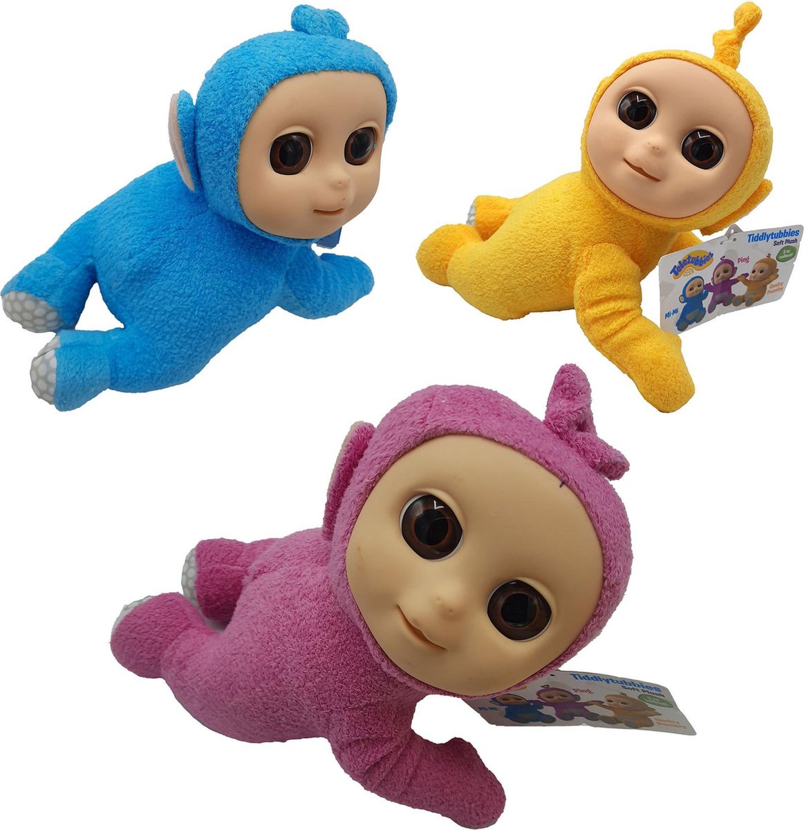 Teletubbies / Tiddlytubbies - Knuffel Set (24 cm) - Kruipend - Mi-Mi ...