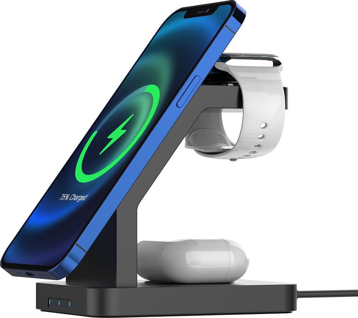 MagSafe Oplader 3 in 1 Dock met Draadloos Opladen 15W - Houder ...