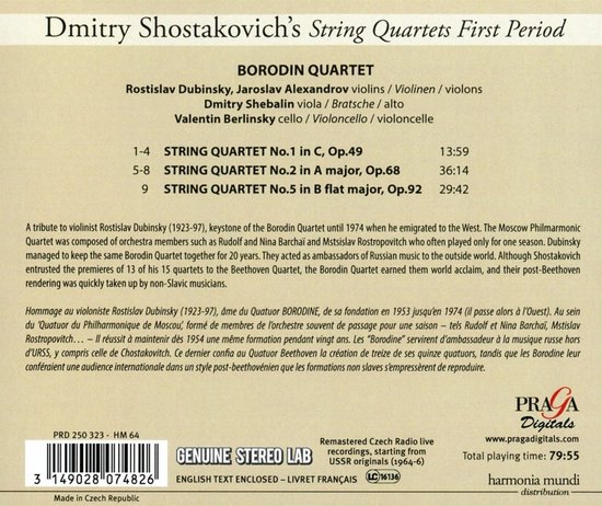 Borodin Quartet - String Quartets 1 (CD), Borodin Quartet | CD (album) | Muziek | bol