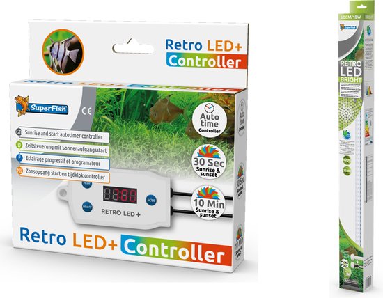 Superfish RetroLed Bright 60 cm + controller (Aquariumverlichtingsset ...