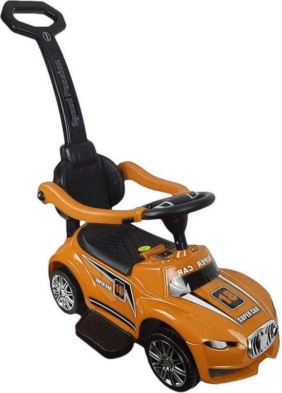 Kinder Loopwagen - Oranje - Met Duwstang - Maakt geluid | bol