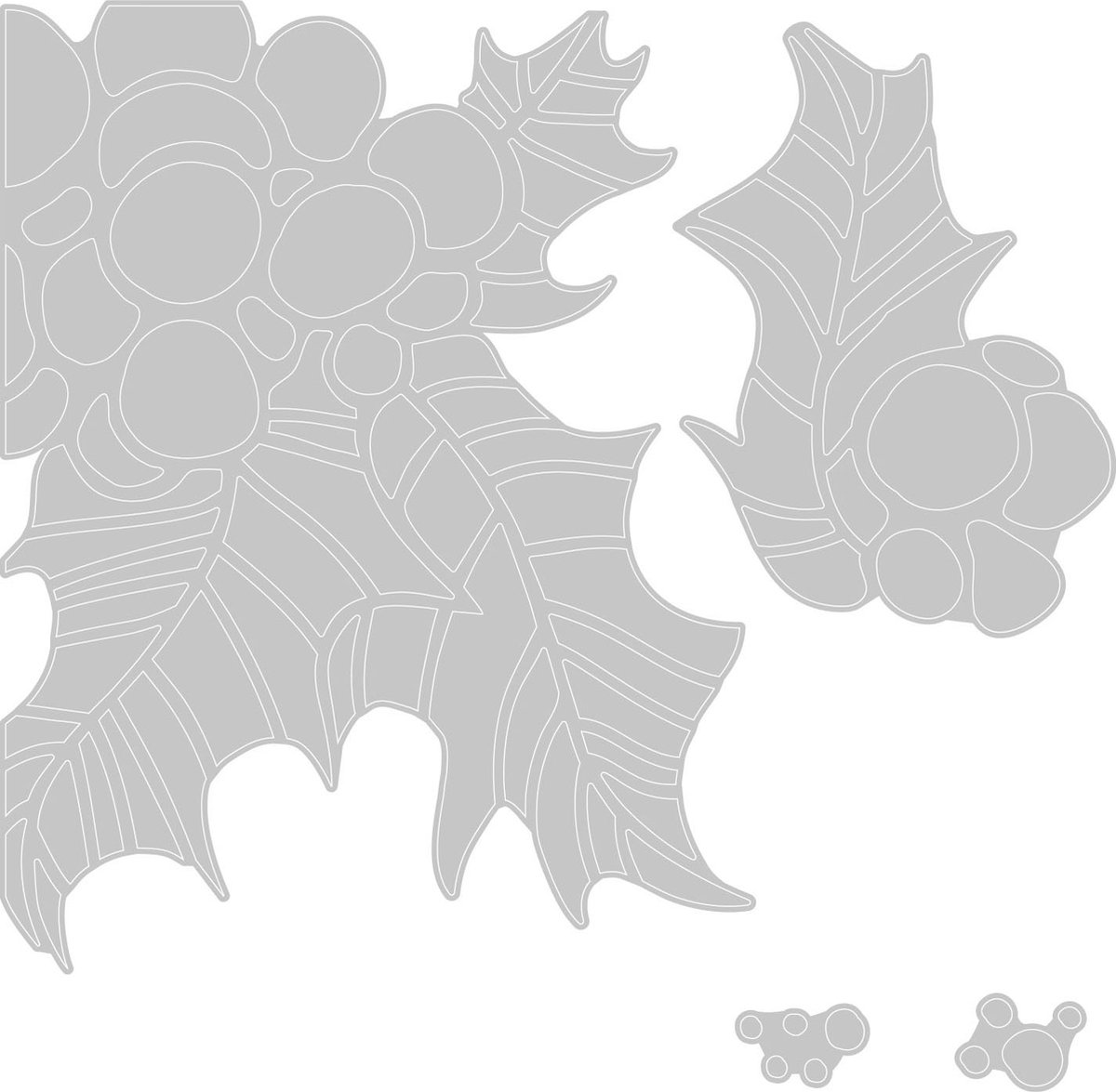 Sizzix Thinlits Snijmal Set - Holly Pieces - 4 stuks | bol.com